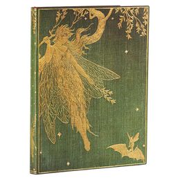 Paperblanks Liniertes Notizbuch ''Olive Fairy'' in Gr&uuml;n - (B)17 x (H)22,5 cm - 53% | Buero-schulbedarf