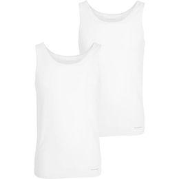 Baldessarini Herren Baldessarini Tanktop &raquo;Monaco&laquo; 2er Pack, Logoschriftzug, Achselhemd, elastisch, Rundhalsausschnitt, Baumwollmix wei&szlig; 7 (XL)