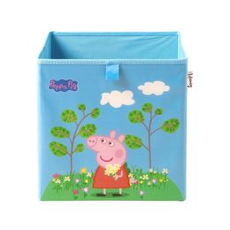 Fackelmann Aufbewahrungsbox "Peppa Blumen" in Hellblau - (B)30 x (H)30 x (T)30 cm - 22% | Kisten-koerbe