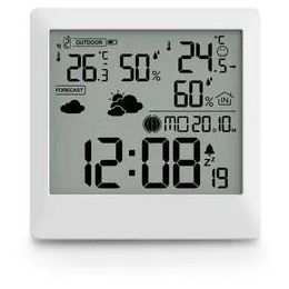 Wetterstation Hama "Wetterstation "Palawan" mit Au&szlig;ensensor, Funk, Wecker", wei&szlig;, Wetterstationen, Kinder, Innen-/Au&szlig;entemperatur, Hygrometer