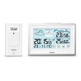 Wetterstation Hama "Wetterstation "BaHamas" mit Au&szlig;ensensor, Funk, Wecker", wei&szlig;, Wetterstationen, Kinder, Raumklima, Thermo-/Hygrometer