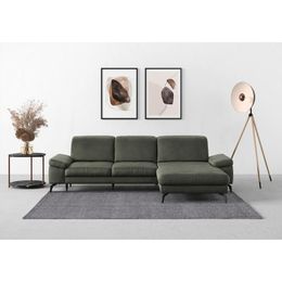 Sit & More sit&more Ecksofa &raquo;Cabana L-Form&laquo; Recamiere, wahlweise mit Sitztiefen-, Armlehnen- und Kopfteilfunktion gr&uuml;n 95% Polyester, 5% Polyamid