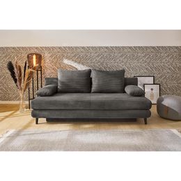 Jockenh&ouml;fer Schlafsofa &raquo;Per, B: 202 cm, Liegefl. 141x200 cm&laquo; mit Bettfunktion & Bettkasten grau Korpus: 100% Polyester;Kissen: 100% Polyester