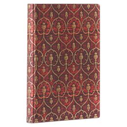 Paperblanks Blanko Notizbuch ''Samtrot'' in Rot - (B)12 x (H)17,5 cm - 54% | Buero-schulbedarf