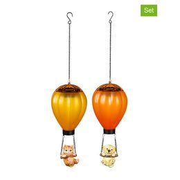 Garden Hero 2er-Set: LED-Solar-Dekoleuchten in Orange - (H)49 x &Oslash; 12 cm - 26% | Aussenbeleuchtung
