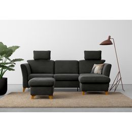 Home Affaire Ecksofa &raquo;Trelleborg L-Form&laquo; wahlweise mit Bettfunktion und Bettkasten, inkl. Federkern-Polsterung grau 95% Polyester, 5% Polyamid