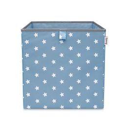 Lifeney Aufbewahrungsbox "Sterne" in T&uuml;rkis - (B)33 x (H)33 x (T)33 cm - 45% | Kisten-koerbe