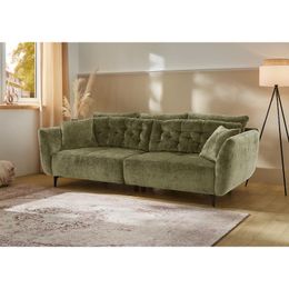 Jockenh&ouml;fer Big-Sofa &raquo;Spa, B: 251 cm&laquo; im Retrolook mit 7 Kissen gr&uuml;n Korpus: 100% Polyester;Kissen: 100% Polyacryl