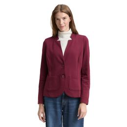 Tom Tailor Damen Tom Tailor Sweatblazer &raquo;Fied&laquo; mit aufgesetzten Taschen und Struktur gr&uuml;n L (40)