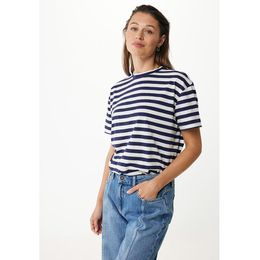 Mexx Shirt in Dunkelblau/ Wei&szlig; - 46% | Gr&ouml;&szlig;e L | Damen-tops