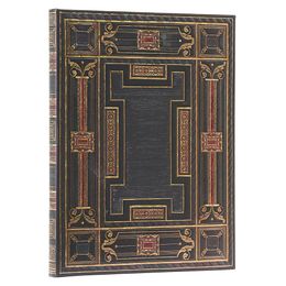 Paperblanks Blanko Notizbuch ''Onyx'' in Schwarz/ Gold - (B)17,5 x (H)23 cm - 55% | Buero-schulbedarf