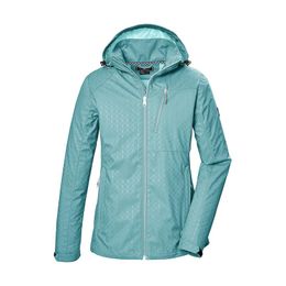 Killtec Damen Softshelljacke &raquo;KOS 121 WMN SFTSHLL JCKT GRPHIC&laquo; Wasserabweisend, winddicht, atmungsaktiv, abnehmbare Kapuze blau 38