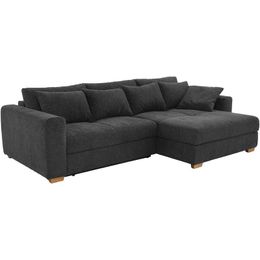 Jockenh&ouml;fer Ecksofa &raquo;Kampen L-Form, B: 288 cm&laquo; mit Bettfunktion, Bettkasten & Zierkissen, Federkern grau Korpus: 100% Polyester;Kissen: 100% Polyester