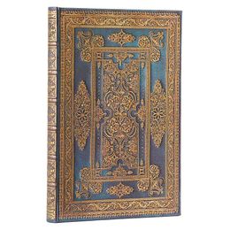 Paperblanks Liniertes Notizbuch ''Blue Luxe'' in Blau/ Gold - (B)12 x (H)18 cm - 54% | Buero-schulbedarf