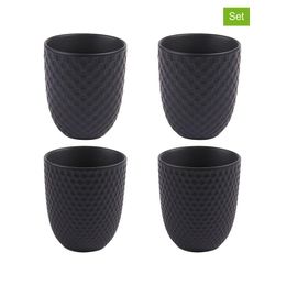TABLE PASSION 4er-Set: Becher in Schwarz - 200 ml - 58% | Gedeckter-tisch