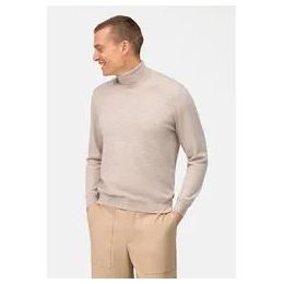 Rollkragenpullover OLYMP "OLYMP Casual Strick", Herren, Gr. 3XL, hellbeige, 100% Schurwolle, Pullover Rollkragenpullover