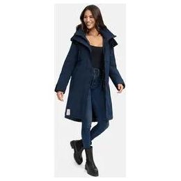 Winterjacke Marikoo "Anoukaa", Damen, Gr. XL, navy, Obermaterial: 100% Polyester; Futter: 100% Polyester; Wattierung: 100% Polyester; &Auml;rmelfutter: 100% Polyester, Jacken Winterjacke, langer Parka mit abnehmbarer Kapuze