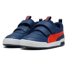 Sneaker Puma "MULTIFLEX 2 SL V PS", M&auml;dchen, Gr. 35, blau (persian blau, fierce rot), Synthetik, Schuhe Sneaker, mit Klettverschluss, innen aus Textil, Obermaterial aus Synthetik
