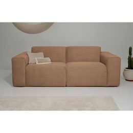 OTTO home 2-Sitzer &raquo;Clayton Kompaktsofa Breite 202 cm&laquo; in einem trendigen Cord-Bezug, verschiedene Kombinationen verf&uuml;gbar braun 100% Polyester
