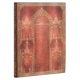 Paperblanks Liniertes Notizbuch ''Isle of Ely'' in Rot - (B)18 x (H)23 cm - 53% | Buero-schulbedarf