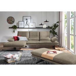 W.Schillig Ecksofa &raquo;broadway, Designsofa mit tollem Sitzkomfort&laquo; Sitztiefenverstellung, Kopfteil- & Seitenteilverstellung, Breite 291cm schwarz 