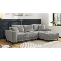 Jockenh&ouml;fer Ecksofa &raquo;Beverly L-Form, B: 251 cm&laquo; mit Bettfunktion, Bettkasten & Zierkissen grau Korpus: 100% Polyester;Kissen: 100% Polyester