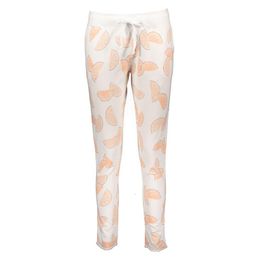 Juvia Pyjama-Hose in Wei&szlig;/ Orange - 79% | Gr&ouml;&szlig;e XS | Damen-loungewear