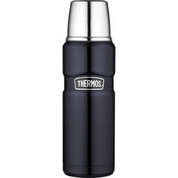 Thermos Isolierflasche &raquo;Stainless King&laquo; wahlweise mit praktischem Tragegriff blau Edelstahl