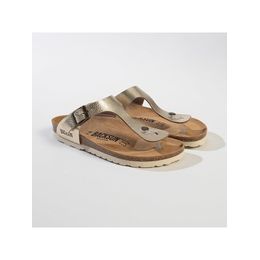 BACKSUN Zehentrenner "Singapore" in Gold - 56% | Gr&ouml;&szlig;e 39 | Damen-sandalen