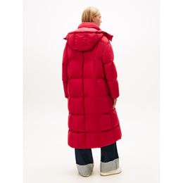 Tommy Jeans Damen Steppmantel &raquo;TJW ALASKA GRID DWN MXI COAT EXT&laquo; rot L (40)