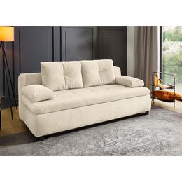 Jockenh&ouml;fer Schlafsofa &raquo;Balu, B: 201 cm, Liegefl. 151x201 cm, Dauerschl&auml;fer&laquo; mit Bettfunktion, Bettkasten & einfachen Hub-Schwenkbeschlag Korpus: 100% Polyester;