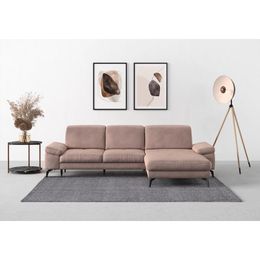 Sit & More sit&more Ecksofa &raquo;Cabana L-Form&laquo; Recamiere, wahlweise mit Sitztiefen-, Armlehnen- und Kopfteilfunktion rosa 95% Polyester, 5% Polyamid