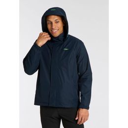 CMP Herren CMP Regenjacke mit Kapuze Atmungsaktiv & Winddicht & Wasserdicht, &Uuml;bergangsjacke blau 60