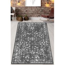 Conceptum Hypnose Baumwoll-Teppich ''Flor De Colores'' in Grau/ Wei&szlig; - 59% | Gr&ouml;&szlig;e 150x200 cm |
