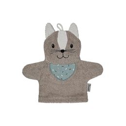 Sterntaler Waschhandschuh "Katze" in Grau - (B)24,5 x (H)24 cm - 50% | Baby-baden-toilette