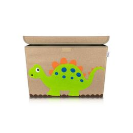 Lifeney Aufbewahrungsbox "Dino" in Hellbraun/ Gr&uuml;n - (B)51 x (H)36 x (T)36 cm - 52% | Kisten-koerbe