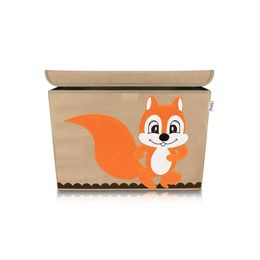 Lifeney Aufbewahrungsbox "Eichh&ouml;rnchen" in Hellbraun/ Orange - (B)51 x (H)36 x (T)36 cm - 55% | Kisten-koerbe