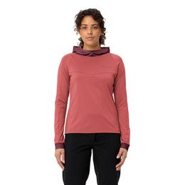 Vaude Damen Vaude Funktionsshirt elastischer Materialmix, w&auml;rmend, schnelltrocknend, mit Schalkragen rot