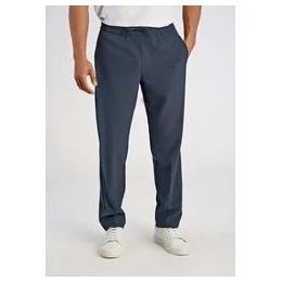 Stoffhose LINDBERGH "Freizeithose Relaxed Fit", Herren, Gr. S, blau (dk dusty blau), Obermaterial: 65% Polyester, 31% Viskose, 4% Elasthan, meliert, relaxed fit, Hosen Stoffhose