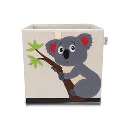 Fackelmann Aufbewahrungsbox "Koala" in Beige/ Grau - (B)33 x (H)33 x (T)33 cm - 50% | Kisten-koerbe