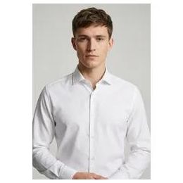 Jack & Jones Langarmhemd JACK & JONES "JPRBLAPARKER SHIRT L/S REG SN", Herren, Gr. L, N-Gr, wei&szlig;, Web, Obermaterial: 100% Baumwolle, unifarben, regular fit normal, Hemden