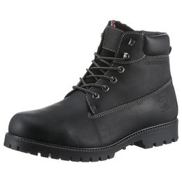Dockers by Gerli Unisex Dockers by Gerli Winterboots Workerboots, Schn&uuml;rstiefel mit Blockabsatz schwarz 42