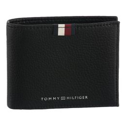 Tommy Hilfiger Herren Geldb&ouml;rse &raquo;TH PREM LEA MINI CC WALLET&laquo;, Unisex Geldbeutel, Portemonnaie mit Logo-Schriftzug und Logoflag schwarz