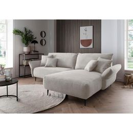 Home Affaire Ecksofa &raquo;Amarena L-Form&laquo; inklusive Armlehnenverstellfunktion, 4x Zierkissen gratis silber 100% Polyester