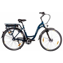 Maxtron Unisex &raquo;MC 14&laquo; 3 Gang Shimano Nexus Schaltwerk Nabenschaltung Frontmotor 250 W Pedelec, Elektrofahrrad f&uuml;r Damen u. Herren blau
