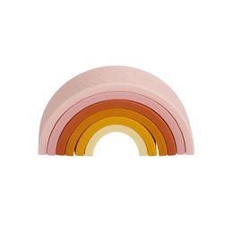 a little lovely company Stapelspiel "Rainbow" in Rosa/ Orange - ab Geburt - 38% | Motorikspielzeug