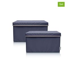 Lifeney 2er-Set: Aufbewahrungsboxen in Dunkelblau - (B)37 x (H)21 x (T)25 cm - 55% | Kisten-koerbe
