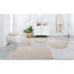 OTTO home Badematte &raquo;Vanessa, Badvorleger, Badezimmer Teppich&laquo; H&ouml;he 10 mm rutschhemmend beschichtet fu&szlig;bodenheizungsgeeignet schnell trocknend 