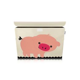 Lifeney Aufbewahrungsbox "Schwein" in Beige/ Rosa - (B)51 x (H)36 x (T)36 cm - 55% | Kisten-koerbe
