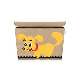 Lifeney Aufbewahrungsbox "Hund" in Hellbraun/ Gelb - (B)51 x (H)36 x (T)36 cm - 55% | Kisten-koerbe